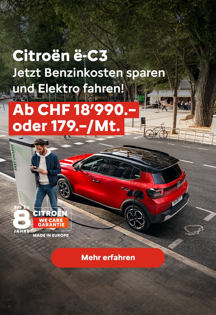 Citroën Schweiz – Elektro-, Hybrid- Neuwagen& SUVs