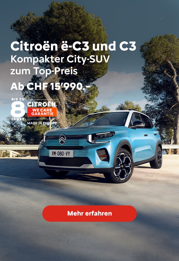 Citroën Schweiz – Elektro-, Hybrid- Neuwagen& SUVs