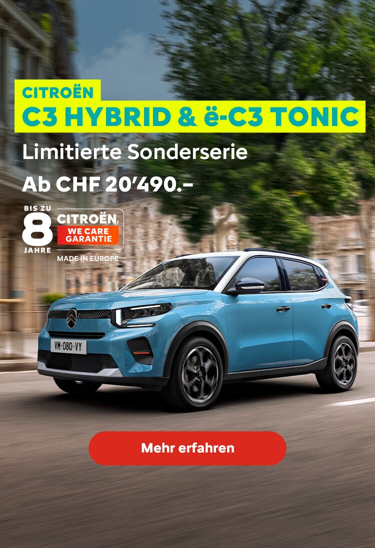 Citroën Schweiz – Elektro-, Hybrid- Neuwagen& SUVs